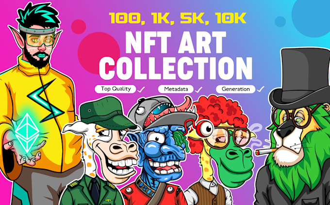 Create original characters for 100,1k,5k,10k nft collections by Saj94815 | Fiverr