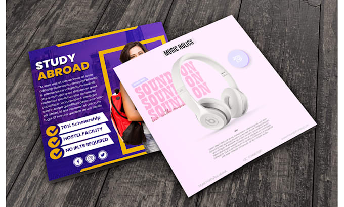 Design a professional flyer for your brand by Humailafsar | Fiverr
