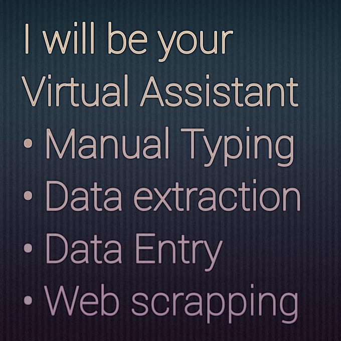 Do accurate manual typing, fast copy paste and data entry by Aliaoujab | Fiverr