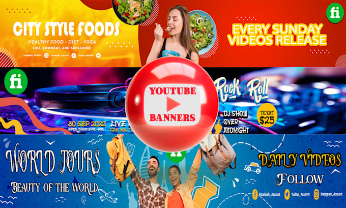 Design high quality youtube banner image for your channel by Deadpool ...