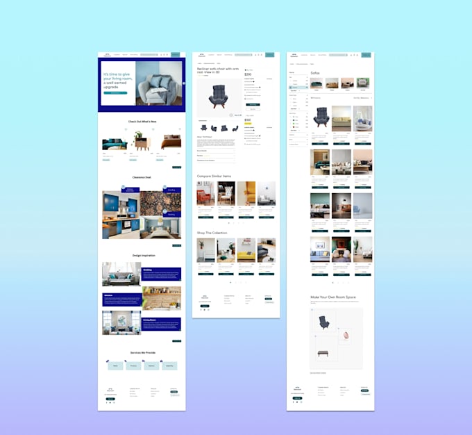 Create intuitive ui designs for mobile desktop by Vanibc | Fiverr