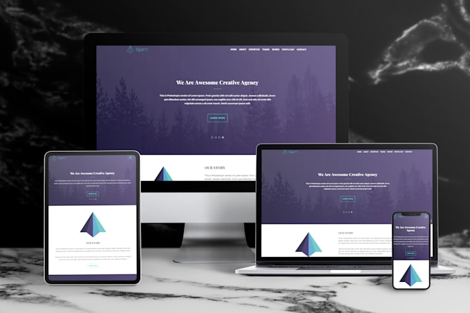 Convert psd to html css with bootstrap responsiveness by Tasneemfarid ...