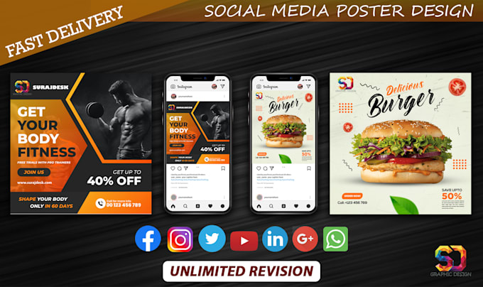 Create 15 attractive social media posts design by Surajdesk | Fiverr