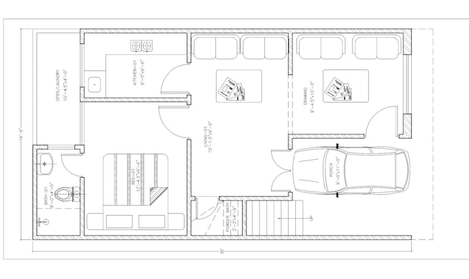 Design 2d plan of residential and commercial buildings by Wa_associates ...