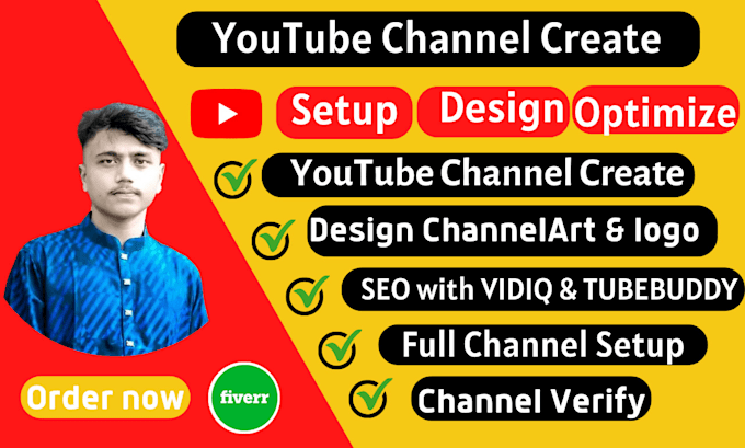 Create, setup, design and optimize youtube channel by Ahamed_tomal | Fiverr