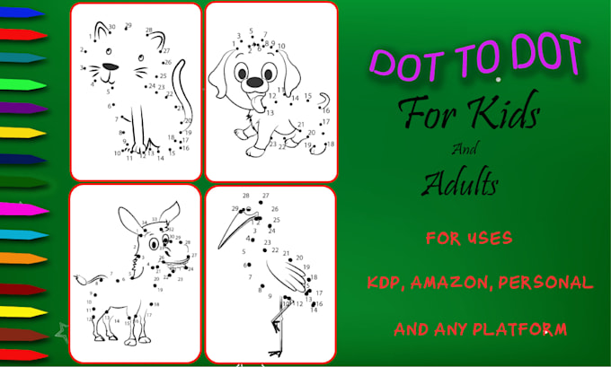 Create dot to dot kids coloring book pages for amazon by ...