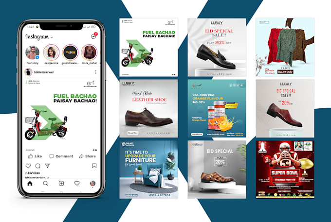 Design 30 eye catching social media posts, ads, banners, creative posts ...