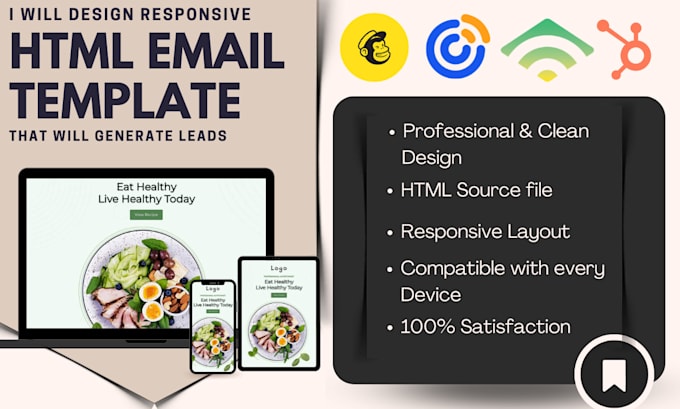Create beautiful hd and responsive html email template by Ridaa_fatemah | Fiverr