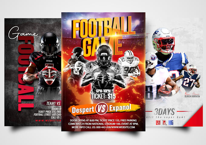 Do modern sport flyer design, football, fitness, basketball flyer by ...