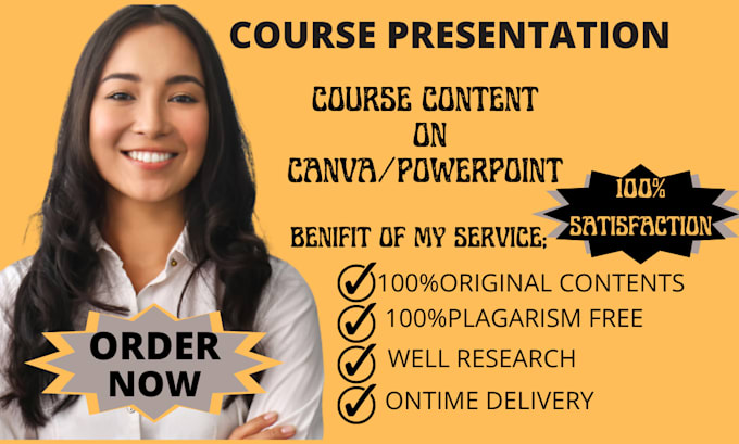 Design your online course content on canva, powerpoint , online course ...