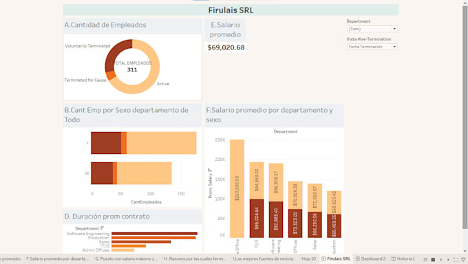 Create custom data dashboards with tableau by Leolucero88 | Fiverr