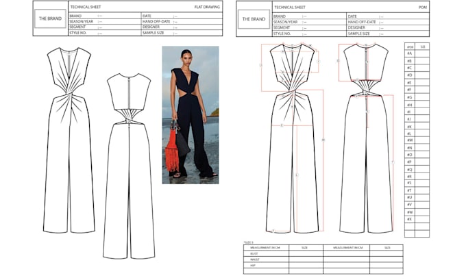 Do fashion technical sheet for your clothing line by Slushier | Fiverr