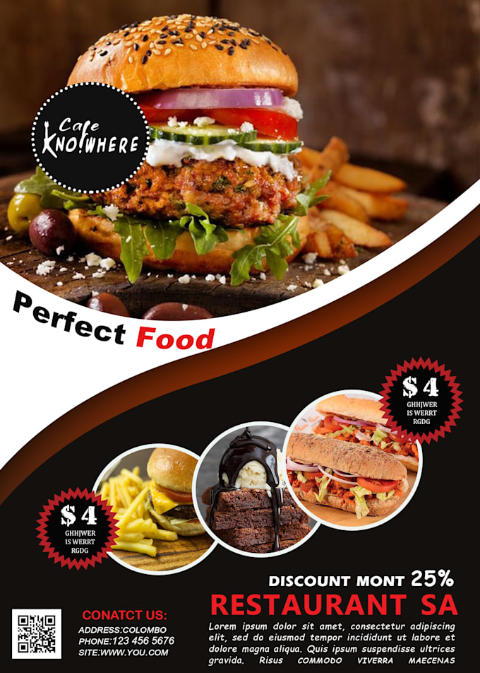 Design beautiful and creative food menu and restaurant flyer by ...