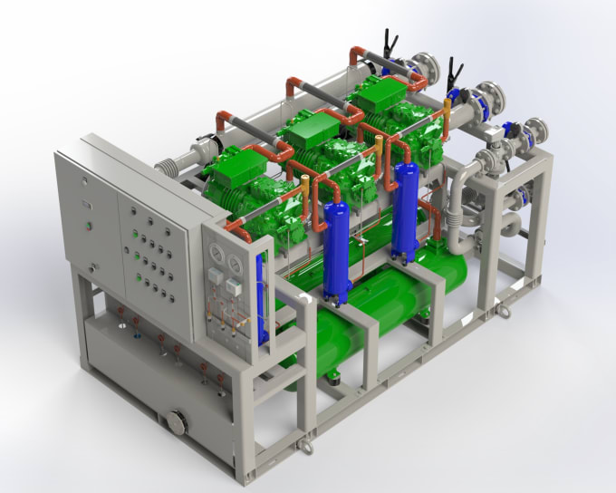 Cooling equipment with detailed solidworks by Islamattasaad | Fiverr