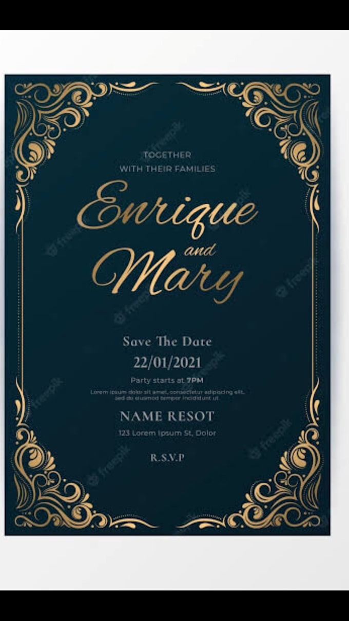 Create all types of event invitations by Zilufkhan | Fiverr