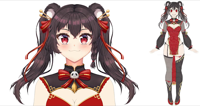 Draw and rig an awesome live 2d vtuber model, 2d vtuber model by ...