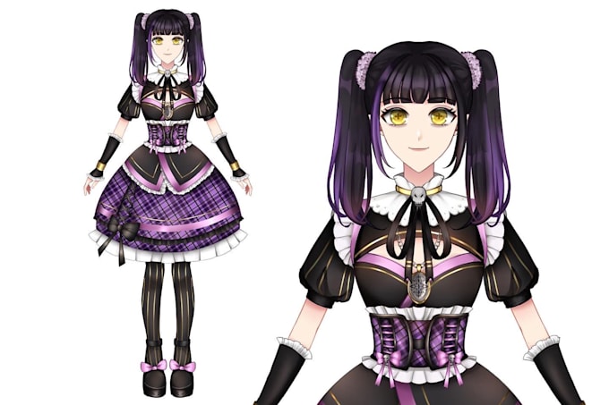 Draw 2d vtuber model for you and rigging by Morenikeji882 | Fiverr