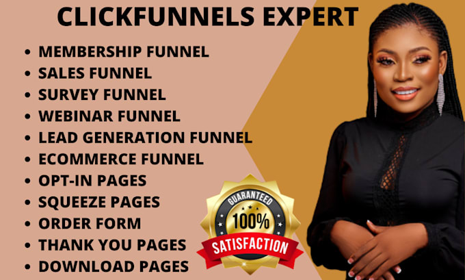 Design clickfunnels cf 2 0, landing page, gohighlevel, click sales funnel expert by Gem_bella001 ...