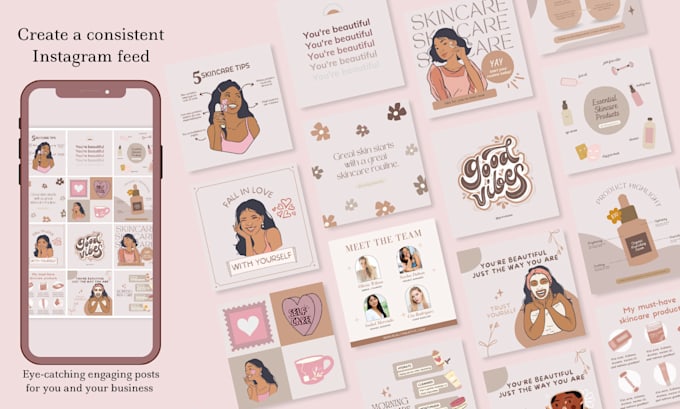 Create an aesthetic and consistent instagram feed by Veekkkk | Fiverr