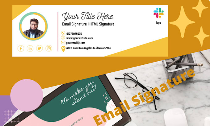 Make professional clickable html email signature by Designexpert123 ...
