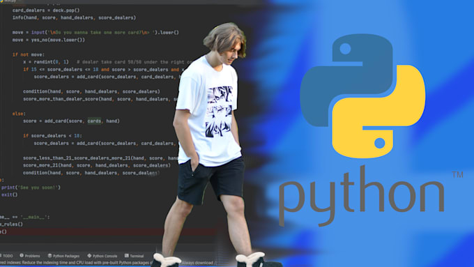 Do your python programming tasks by Nazar_mos | Fiverr Do your python programming tasks by Nazar_mos | Fiverr