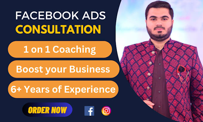 Be your expert coach and 1 on 1 teach you facebook ads, instagram ads ...