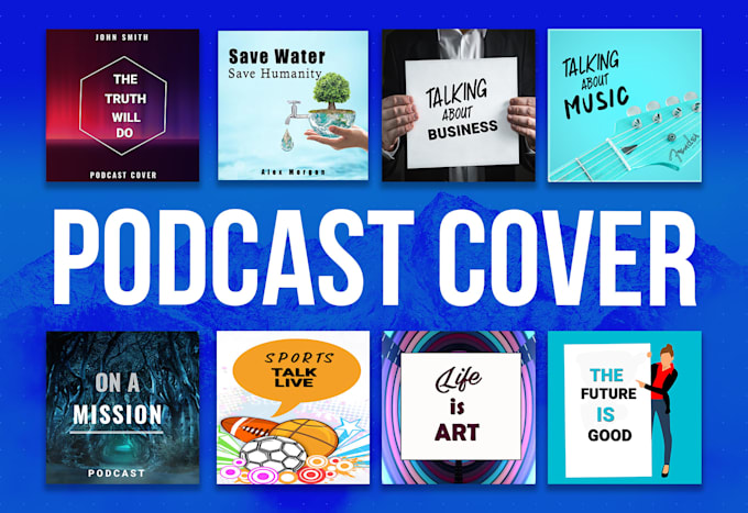 Design a creative podcast cover art for you by Graphix_graphy | Fiverr