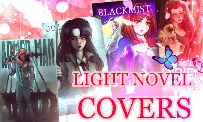 Draw an anime style visual novel art or light novel cover by ...