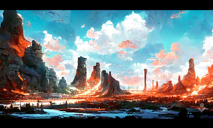 Create artistic landscape concept art for you by Luckyoni | Fiverr