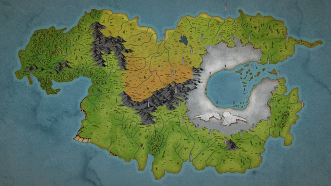 Create a fantasy map to suit your world or story by Sethkuntz | Fiverr