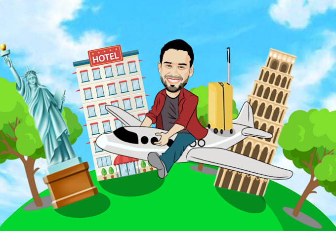 Draw caricature cartoon from your photo by Dambi09 | Fiverr