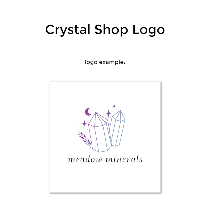 Create a custom crystal shop logo by Lanaart | Fiverr