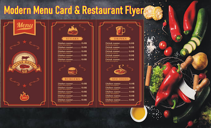 Design modern menu board, menu card, restaurant flyer, food menu poster ...
