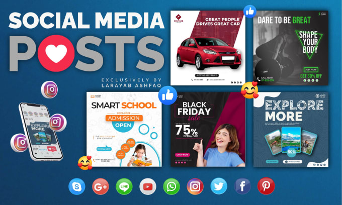 Design modern and creative social media posts and ads by Larayab | Fiverr