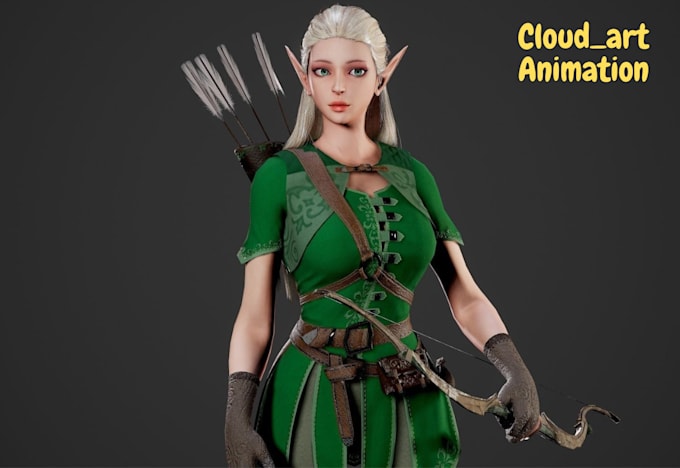 Create 3d cartoon character realistic and semi 2d digital by Cloud ...