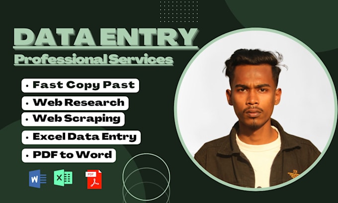 Do excel data entry copy pasting pdf to word web research by ...