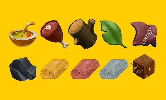 Draw 2d game art props and objects for your game by Vasata | Fiverr