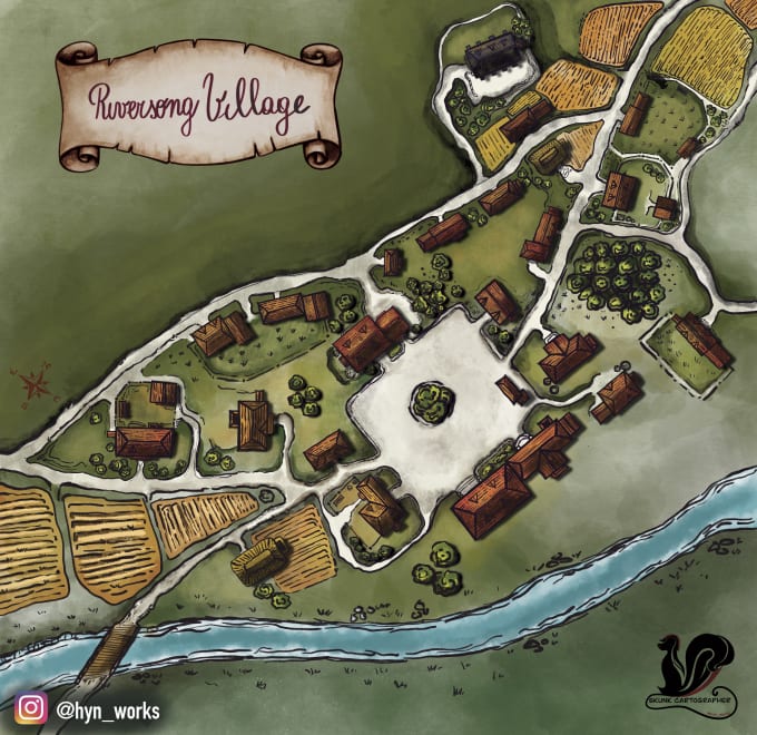 Draw and paint by hand on procreate your fantasy map for your fantasy ...
