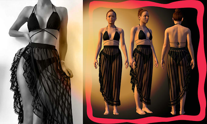 Create professional realistic 3d garments simulations by Slyasiru | Fiverr