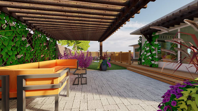 Design your patio, terrace, garden, yards and 3d realistic renders by ...