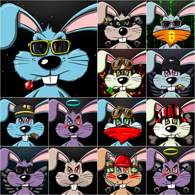 Create awesome cartoon style nft art for you by Switchingbrains | Fiverr