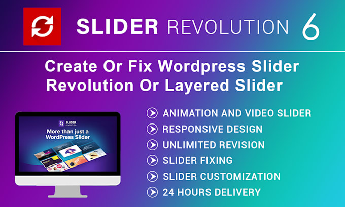Make or fix slider revolution, web banner and slider by Mostofa03 | Fiverr