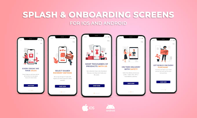 Design onboarding and splash screens for android and ios by ...