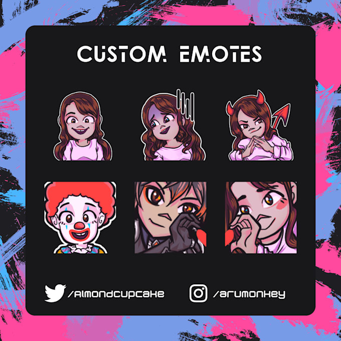 Create custom emotes for your stream and discord by Sulkycake | Fiverr