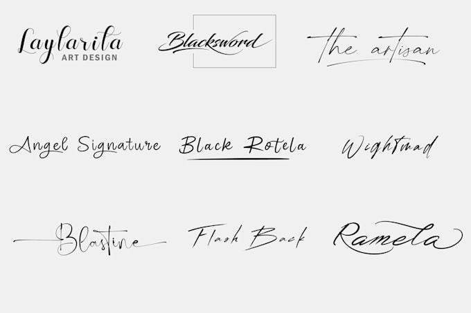 Design handwriting, scripted, cursive, signature logo by ...