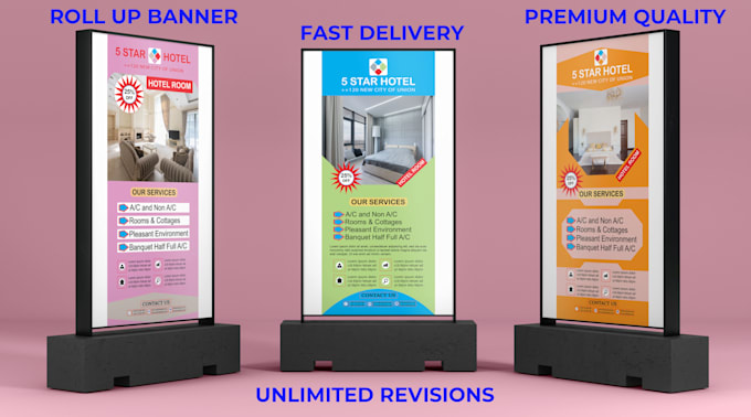 Do a roll up, retractable, pop up and roller banner designs by ...