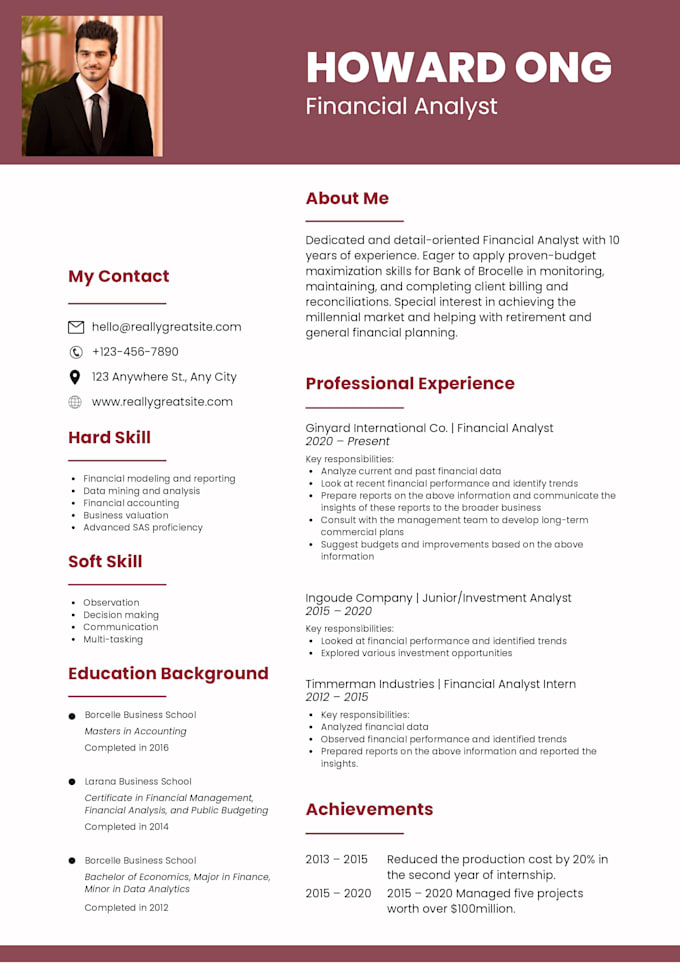 Design professional cv or resume templates by Khadijaali375 | Fiverr
