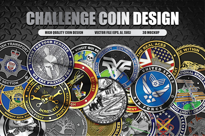 Creat military or challenge coin design by Fatoniyahya | Fiverr