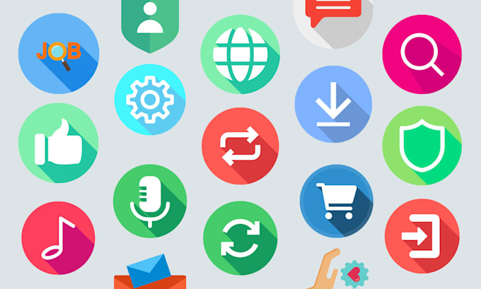 Design line icons, flat custom icon set by Wpo_expert | Fiverr