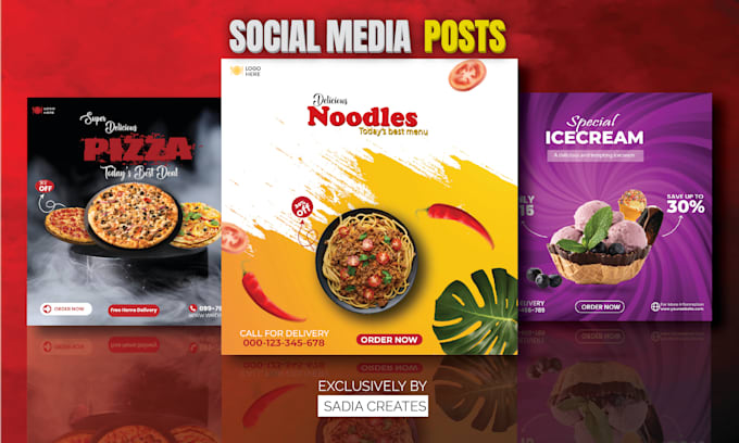 Create amazing social media posts designs and advertisements by Sadia ...